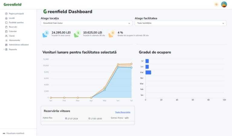 Greenfield App - Sports Management - Magneticca